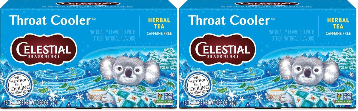 Celestial Seasonings herbal throat tea
