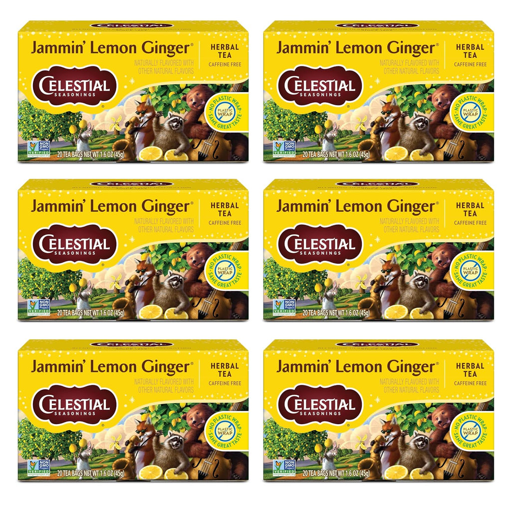 Celestial Seasonings lemon ginger herbal tea
