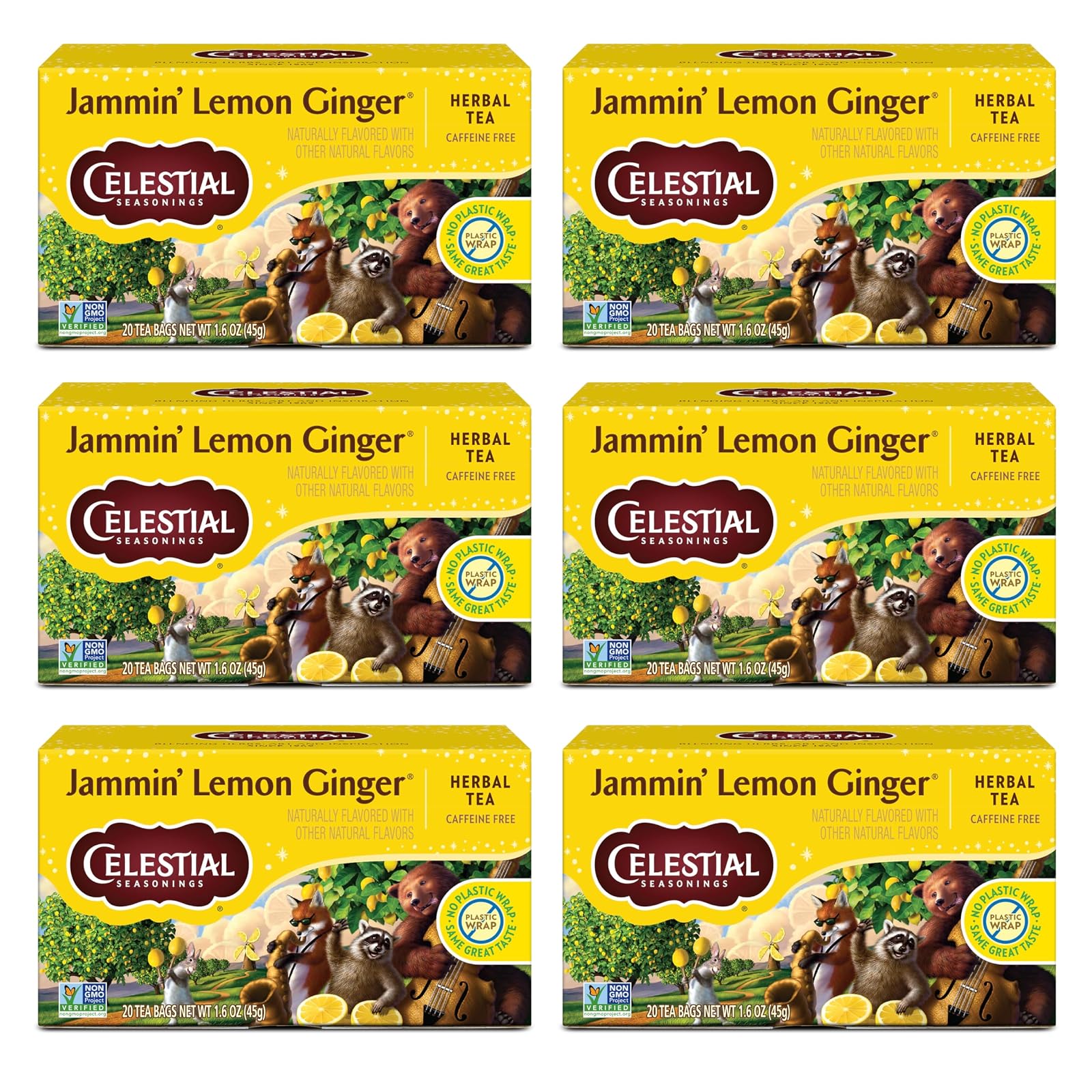 Celestial Seasonings lemon ginger herbal tea