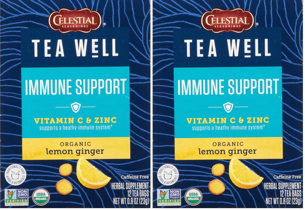 Celestial Seasonings lemon ginger herbal tea