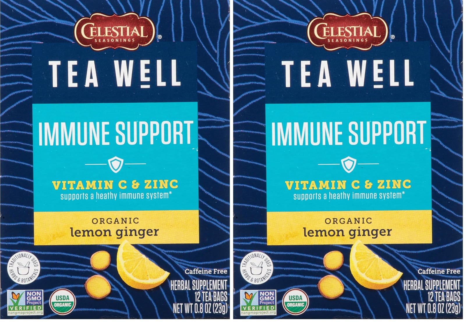 Celestial Seasonings lemon ginger herbal tea