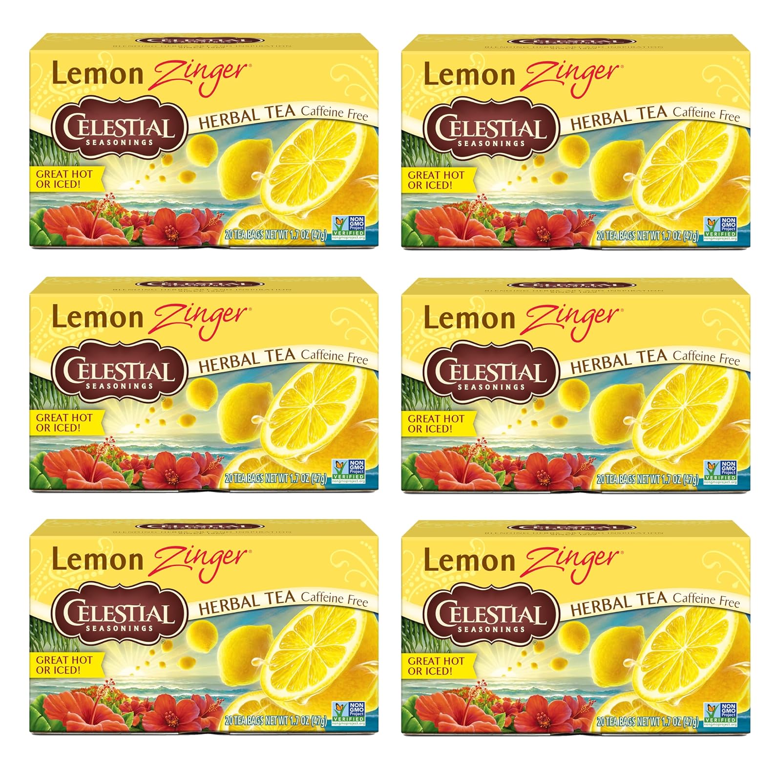 Celestial Seasonings Lemon Zinger herbal tea bags