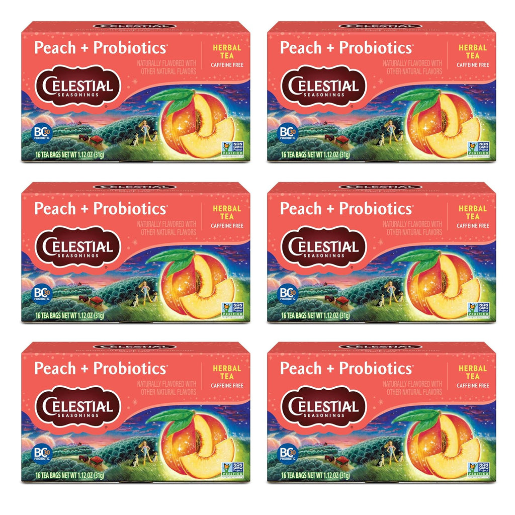 Celestial Seasonings peach herbal tea bags