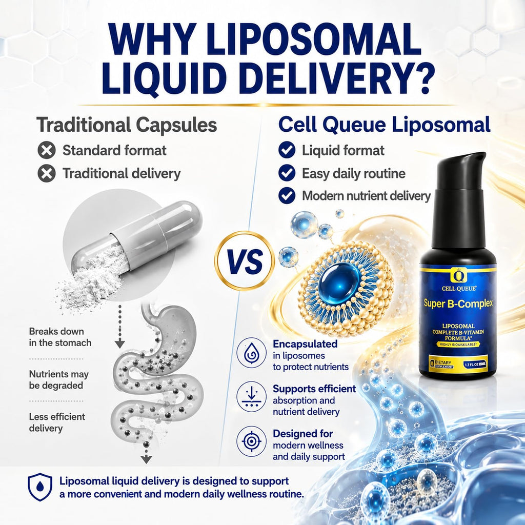 Cellqueue liquid vitamin B formula