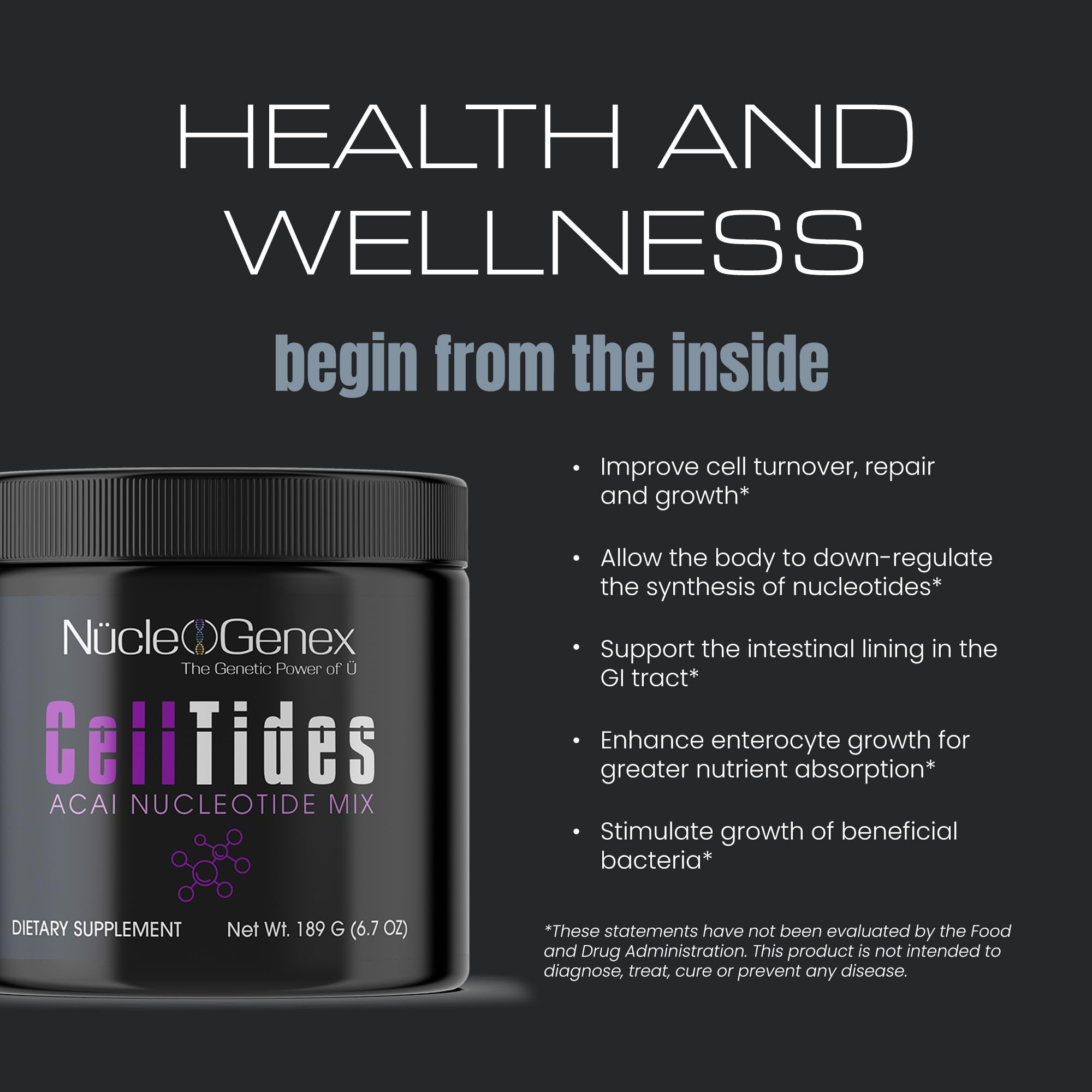 CellTides Acai Flavor for overall wellness