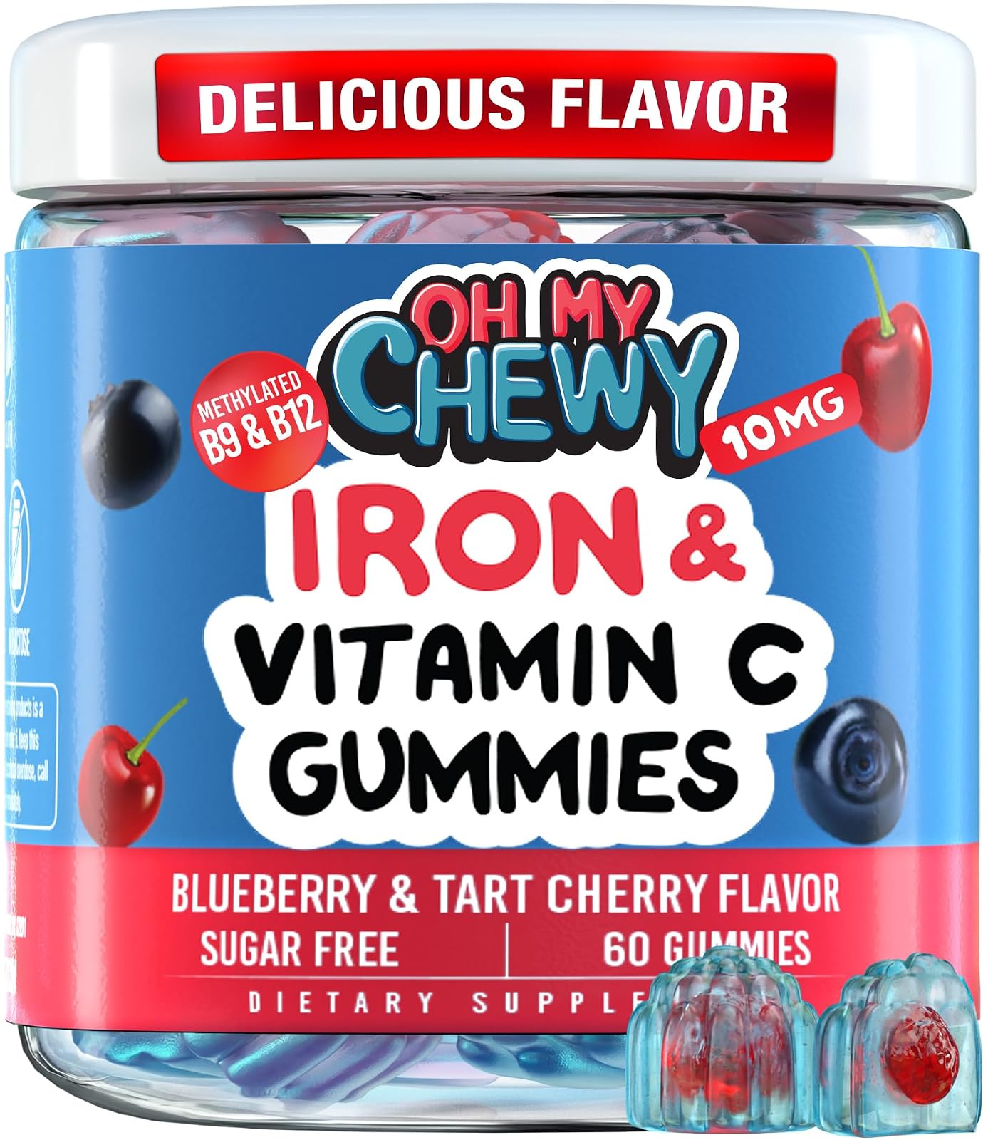 Center-Filled iron gummies for kids