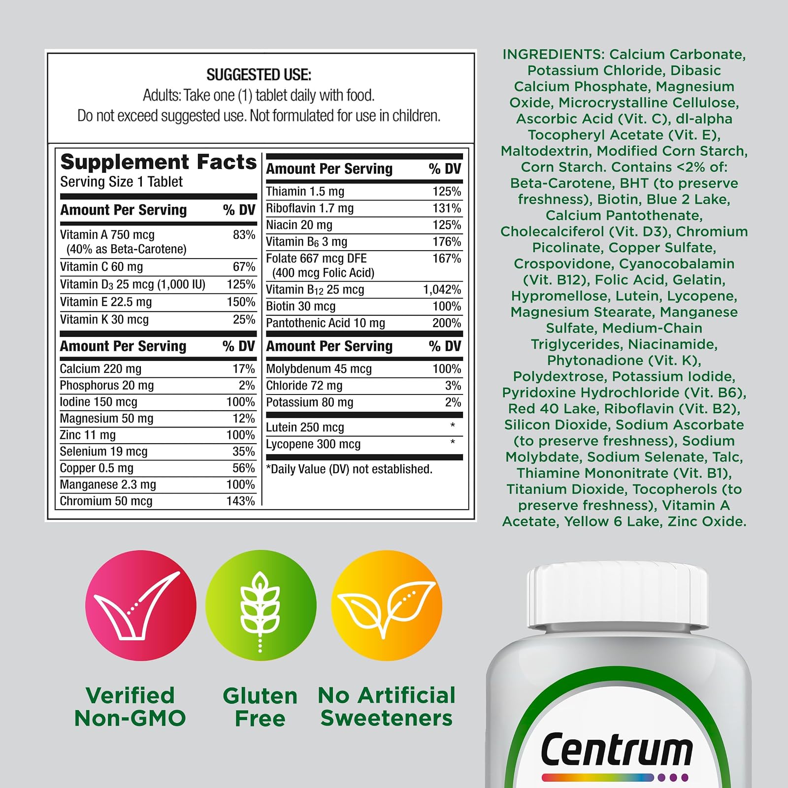 Centrum Silver tablets for healthy aging