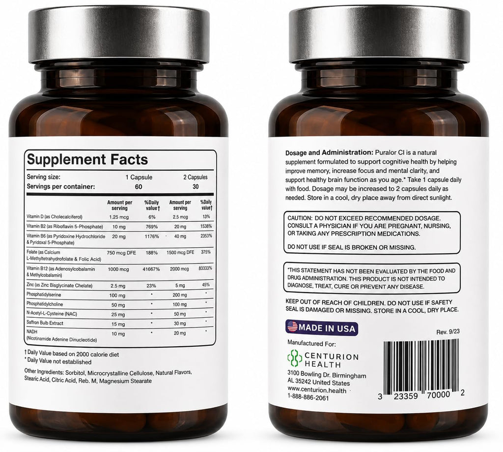 Centurion Puralor cognitive function booster