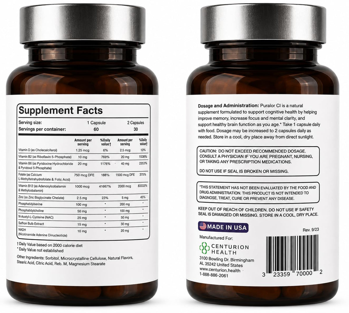 Centurion Puralor cognitive function booster