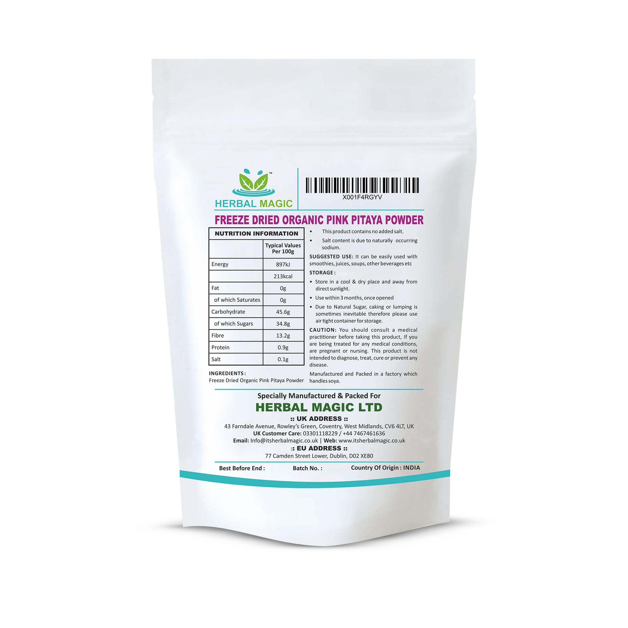 certified dragon fruit extract nutrition