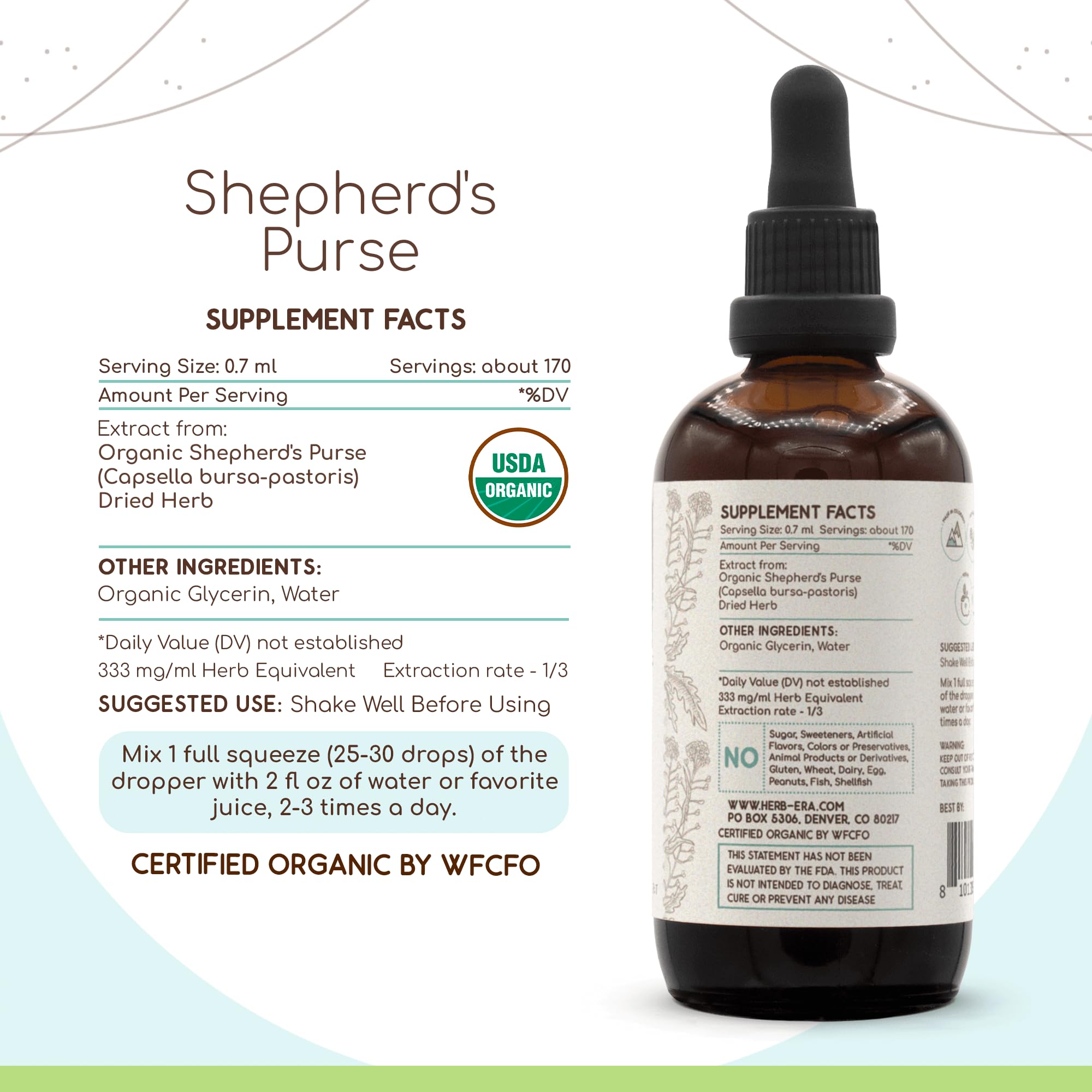 certified organic dried herb extract