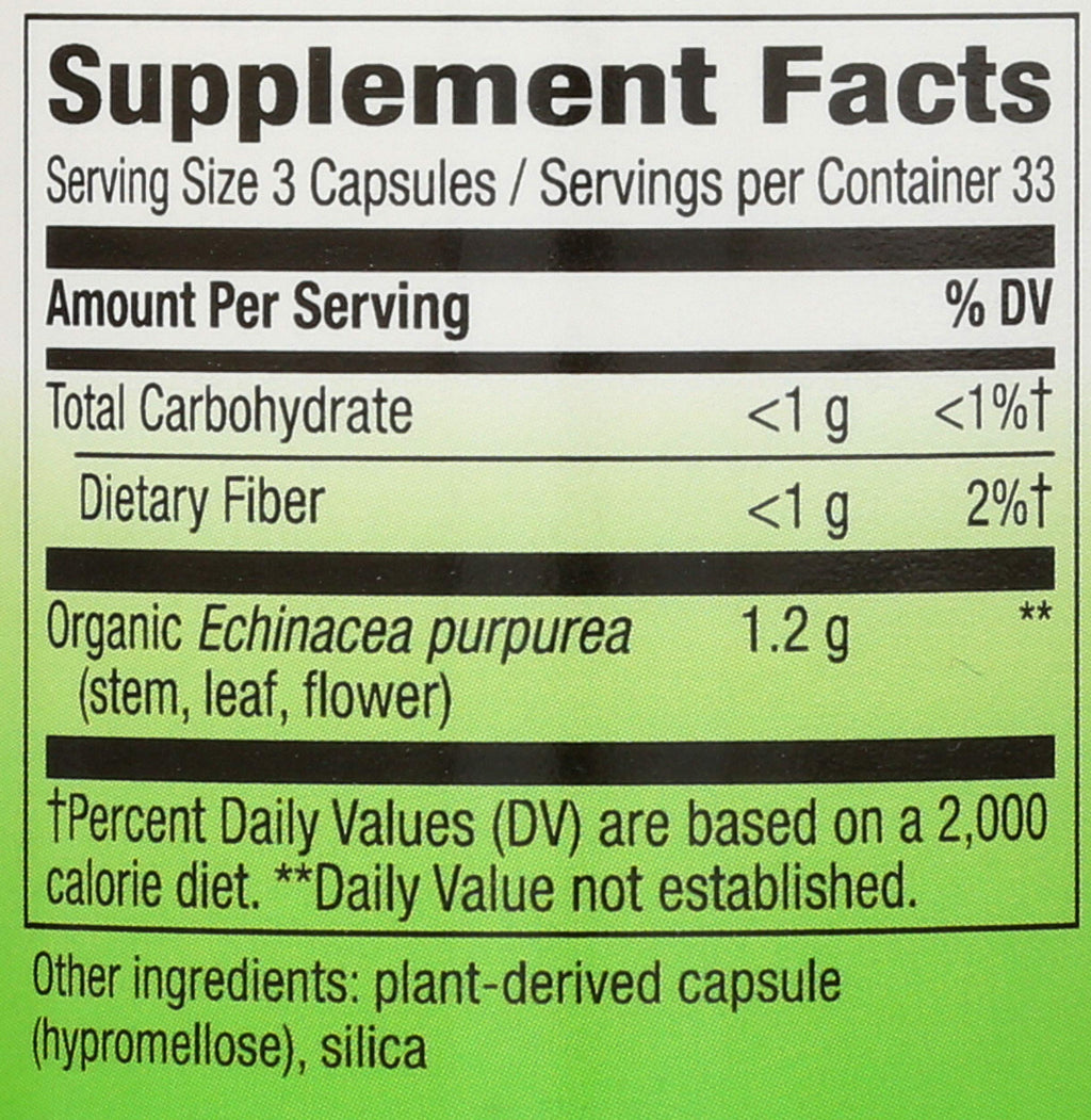 certified organic echinacea for health