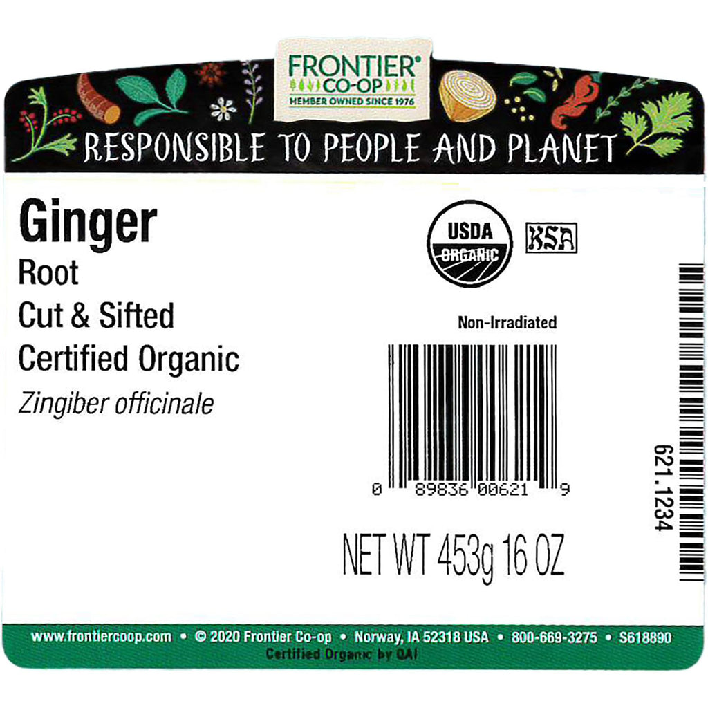 certified organic ginger supplement