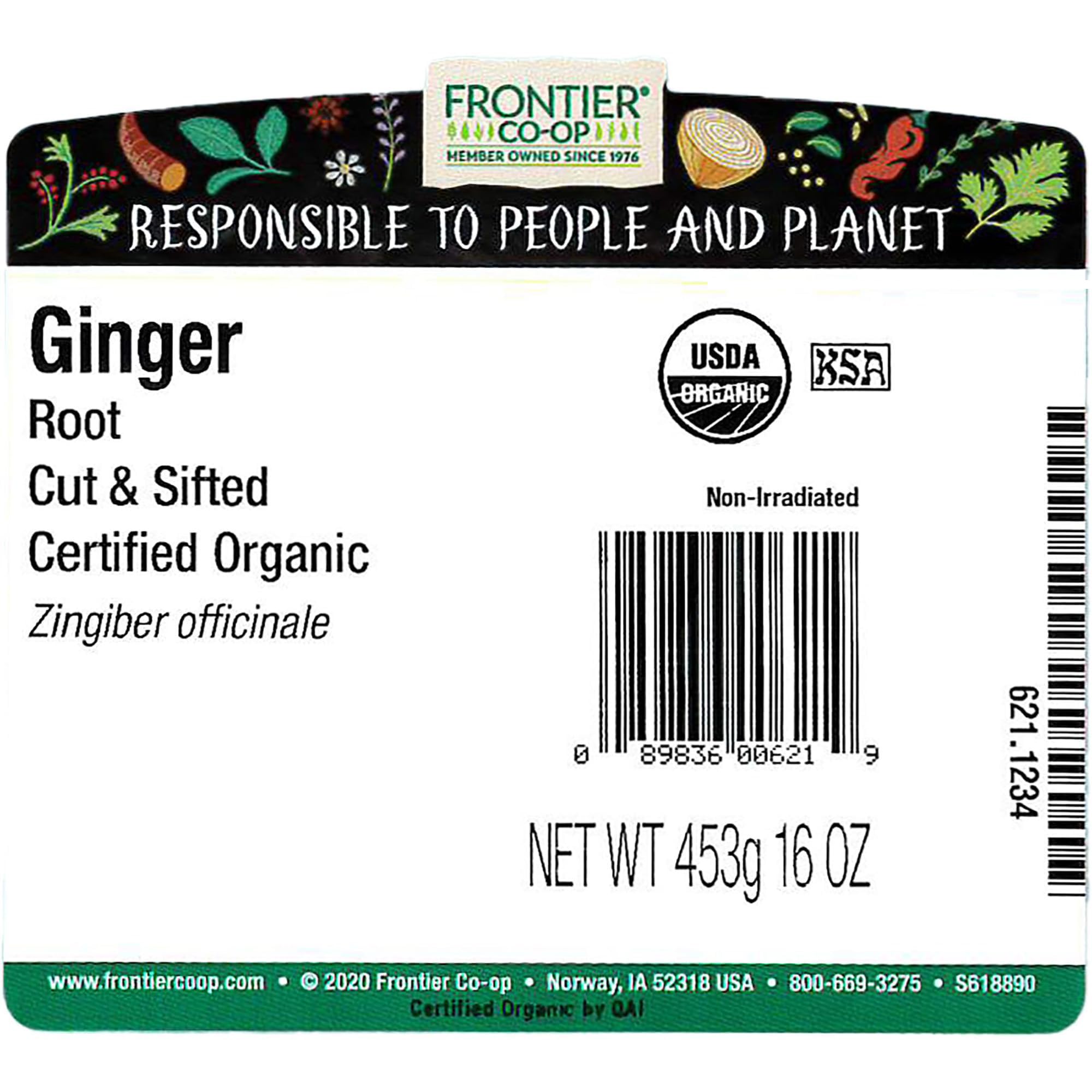 certified organic ginger supplement