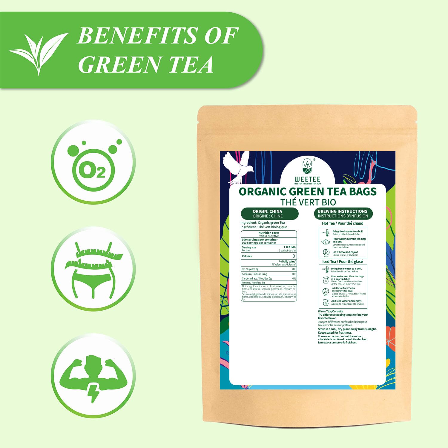certified organic green tea blend
