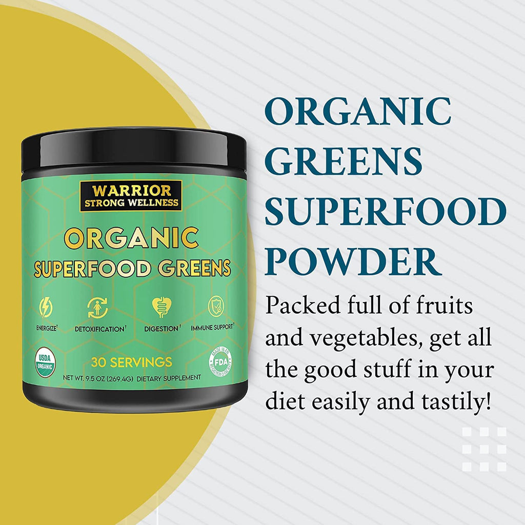 certified organic greens powders blend