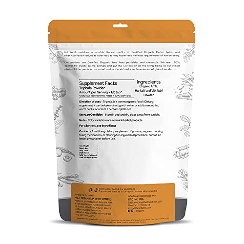 certified organic triphala for health