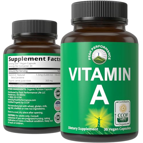 Certified Organic Vitamin A capsules