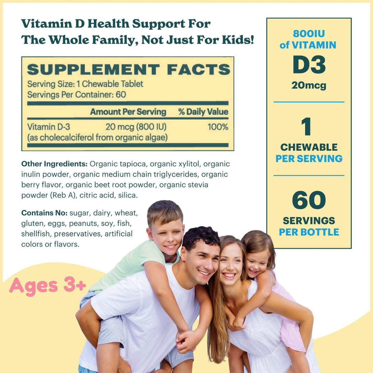 Certified Organic vitamin D for teens