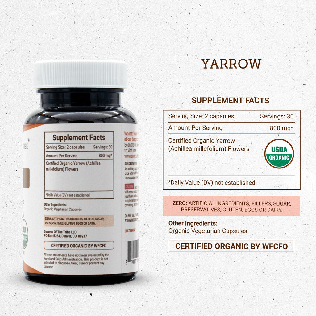 certified organic yarrow supplement