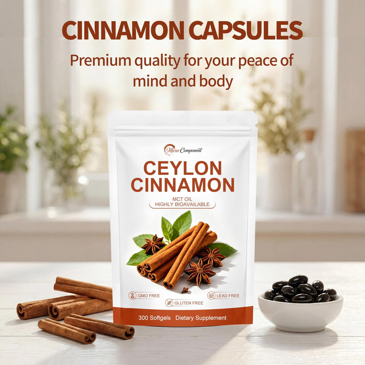 Ceylon cinnamon 300 capsules for vitality