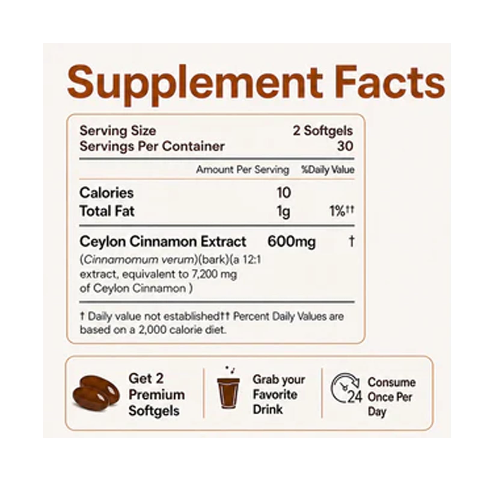 Ceylon Cinnamon 300 softgel bottle