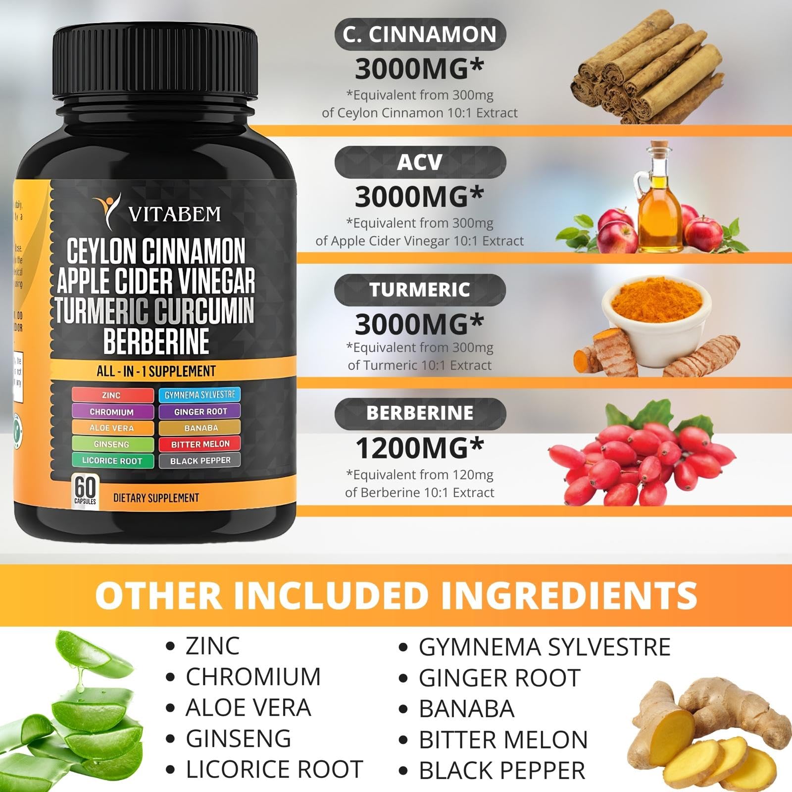 Ceylon cinnamon and apple cider vinegar