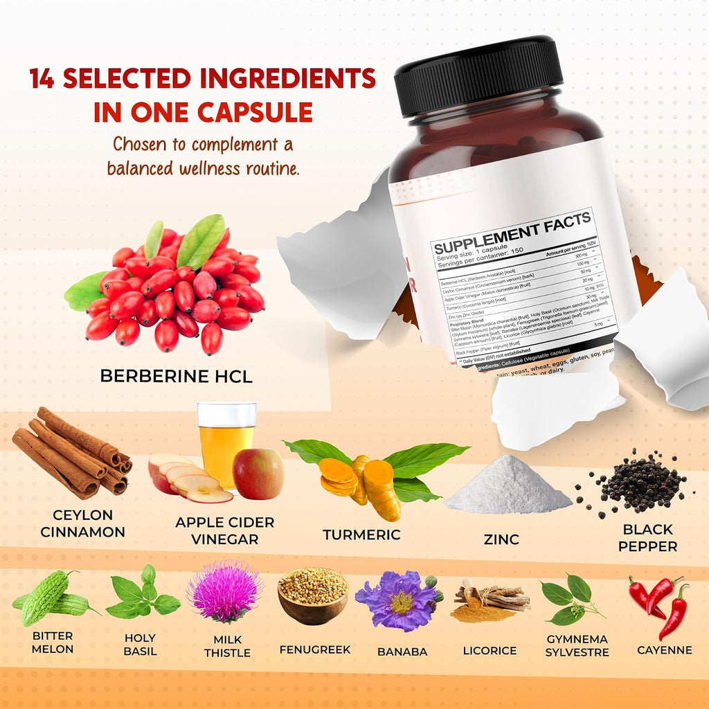 Ceylon cinnamon and berberine blend