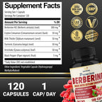 Ceylon cinnamon and berberine capsules