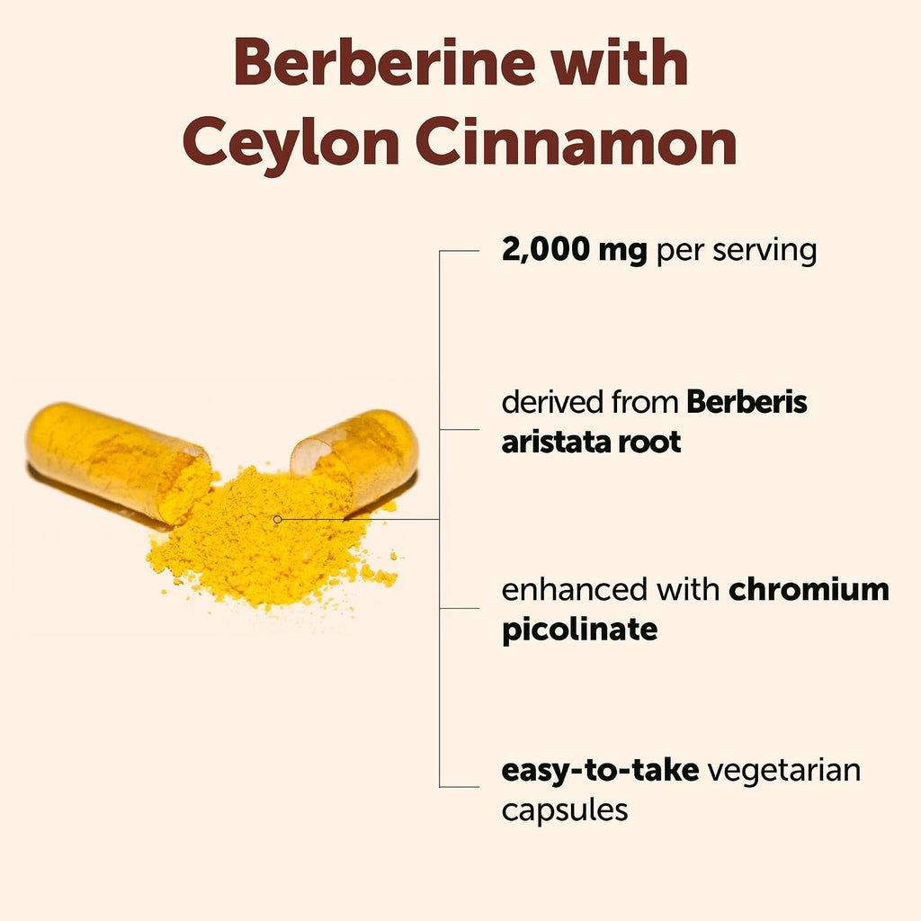 Ceylon cinnamon and berberine supplement
