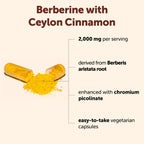 Ceylon cinnamon and berberine supplement