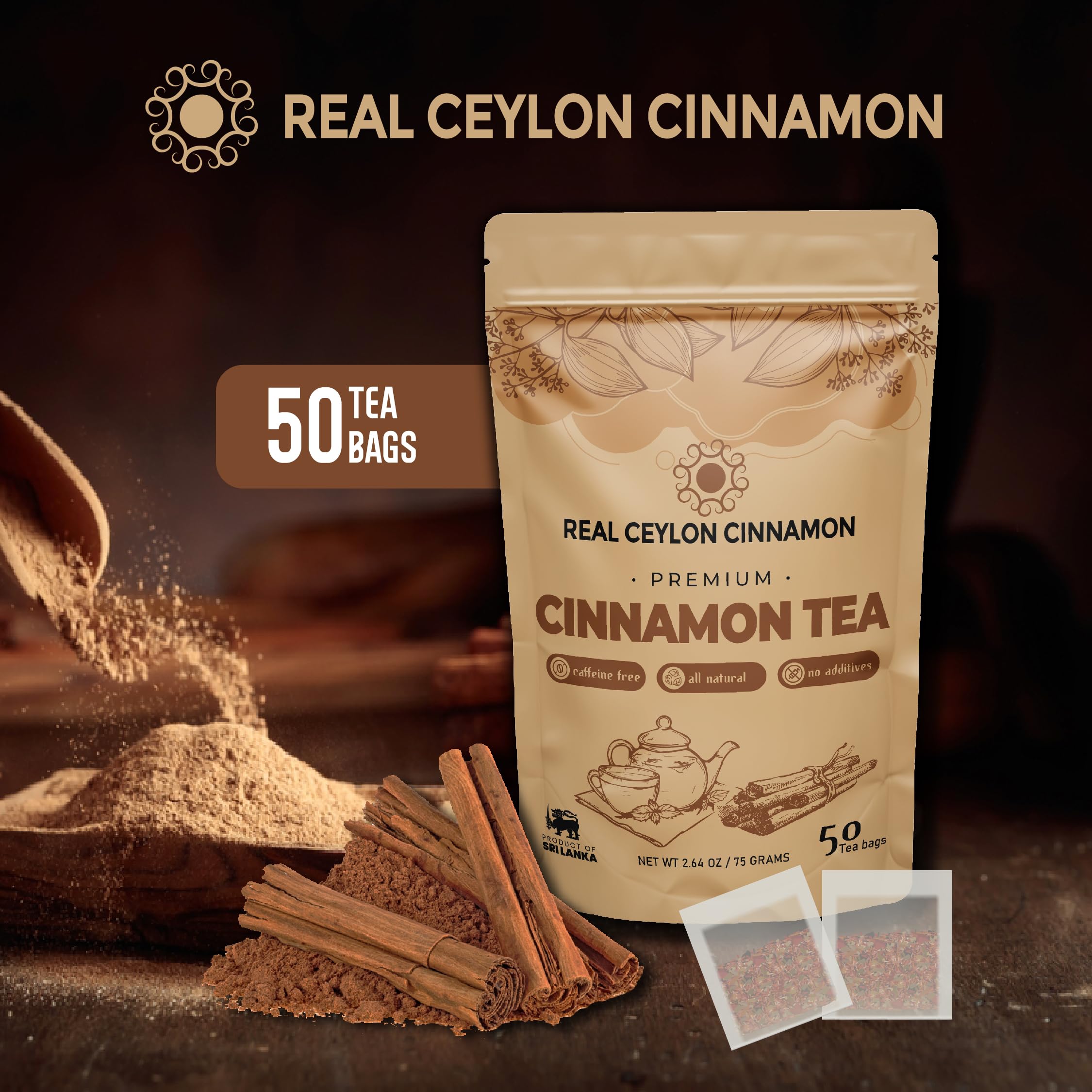 Ceylon cinnamon bags for tea lovers