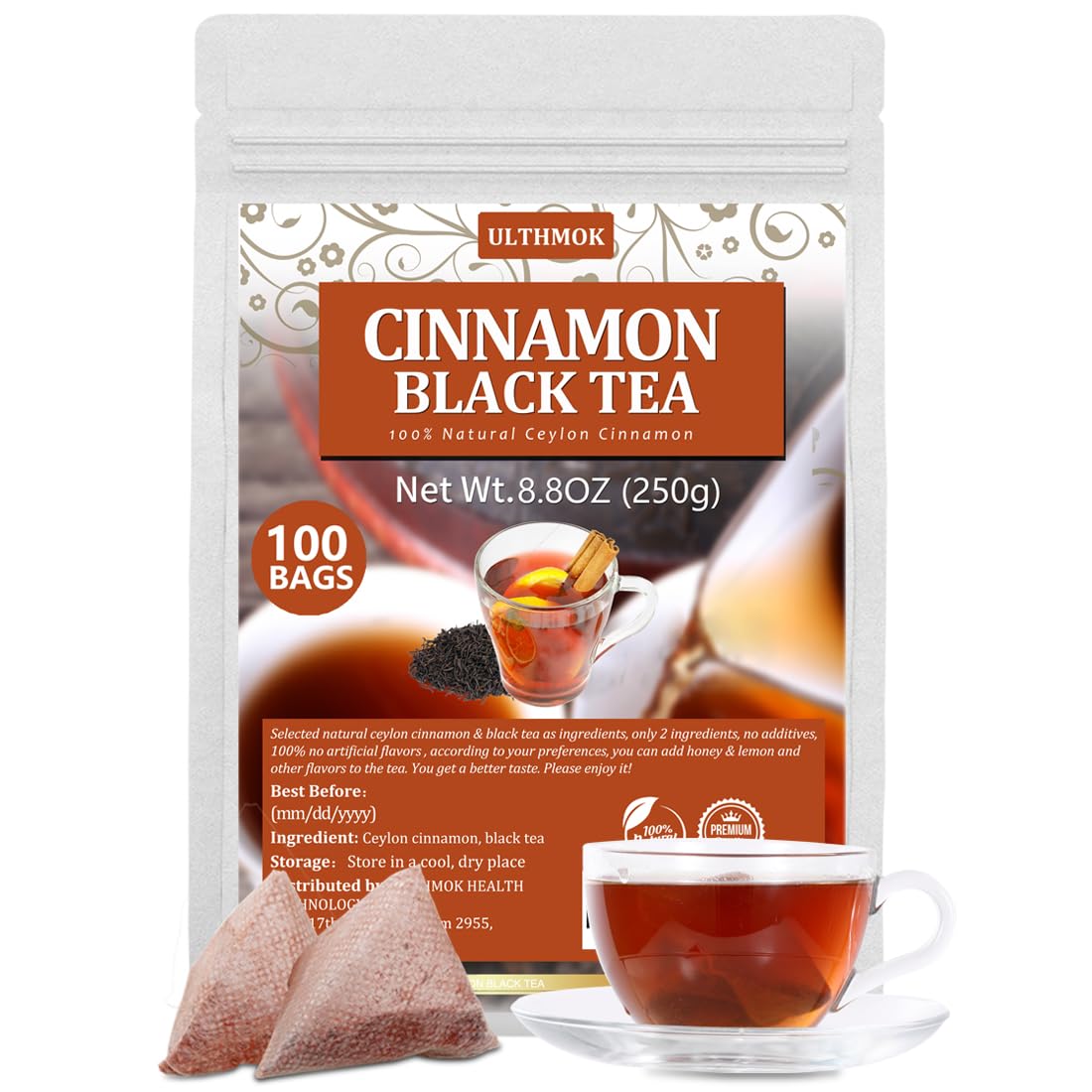 Ceylon cinnamon black tea bags