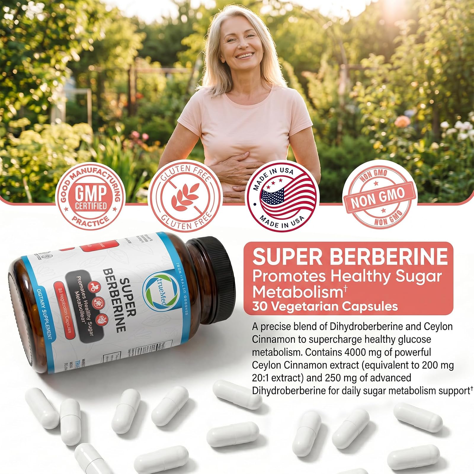 Ceylon cinnamon capsules for balanced blood sugar