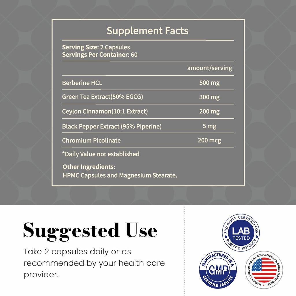 Ceylon cinnamon capsules for blood sugar balance