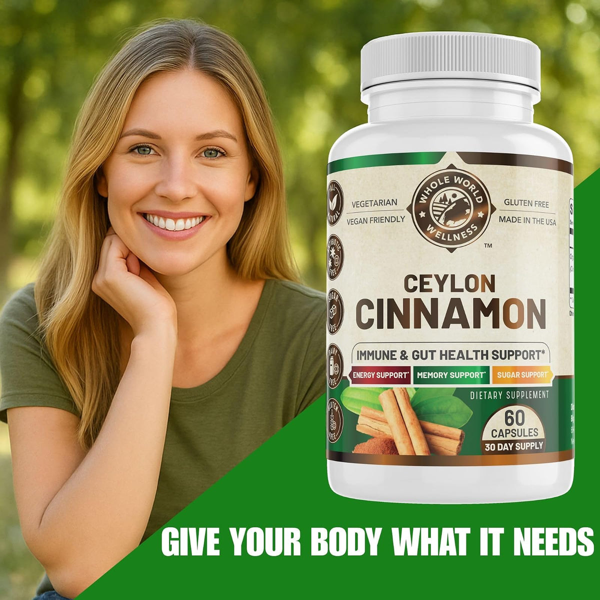 Ceylon cinnamon capsules for digestion