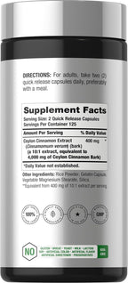 Ceylon cinnamon capsules for digestion