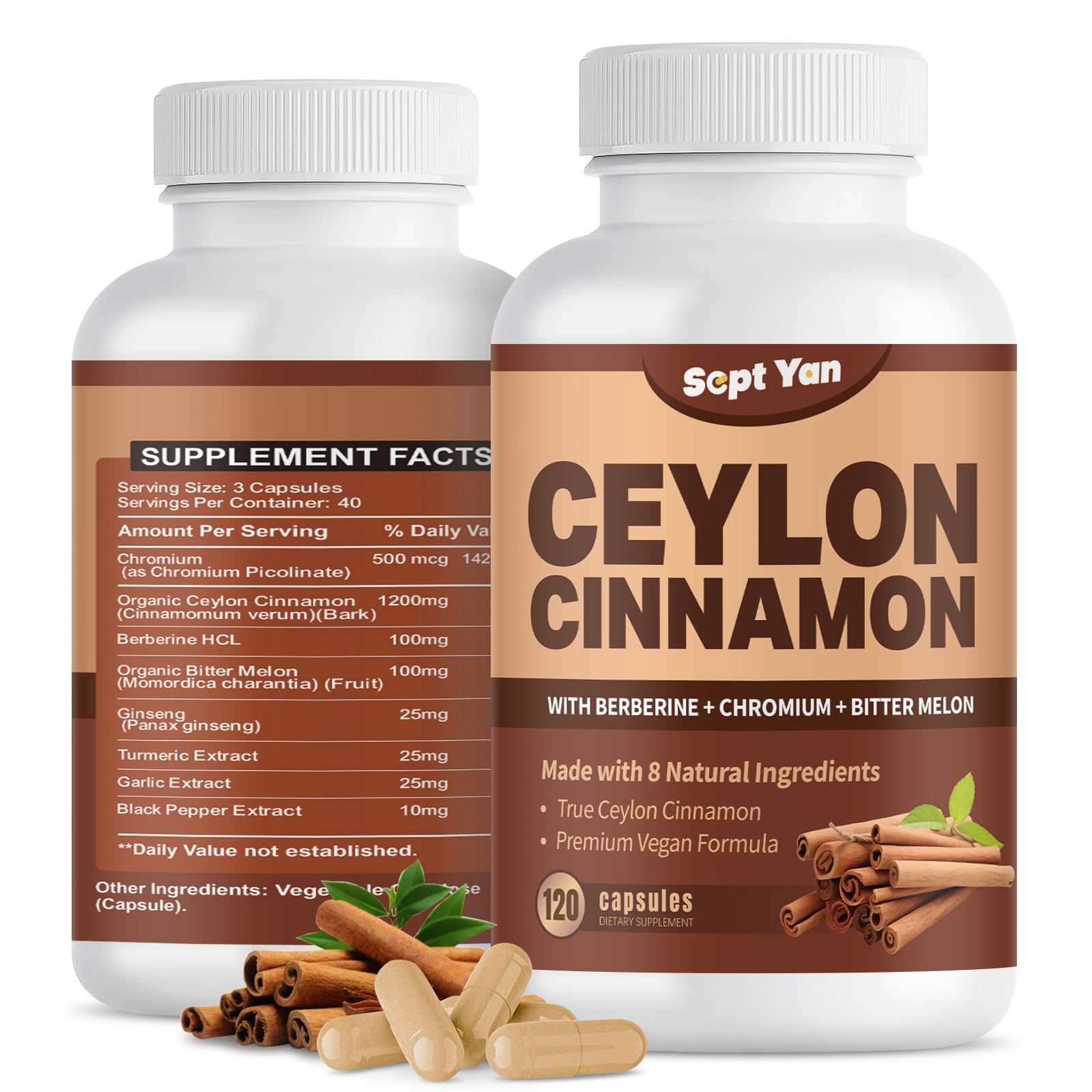 Ceylon cinnamon capsules for energy