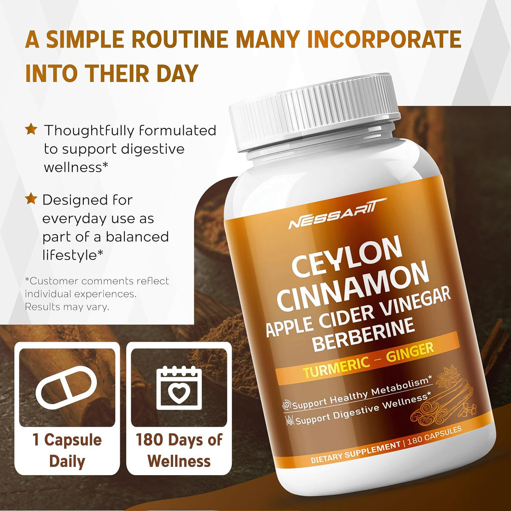 Ceylon cinnamon capsules for healthy metabolism