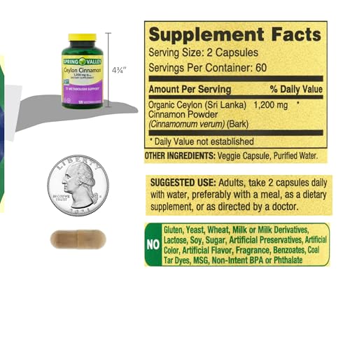 Ceylon cinnamon capsules for wellness