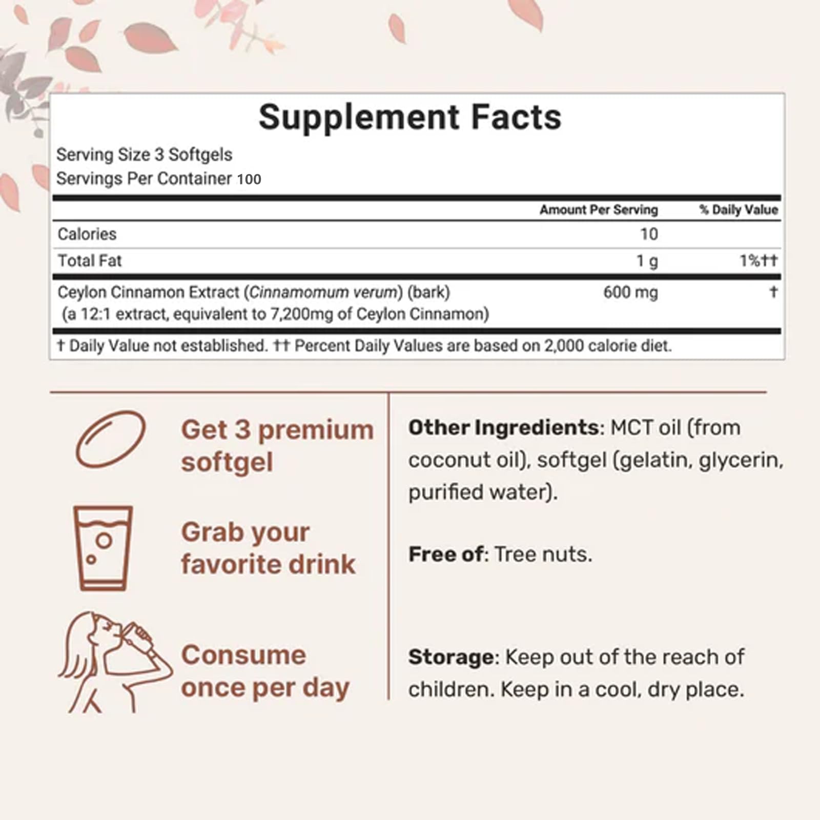Ceylon cinnamon extract for antioxidant properties
