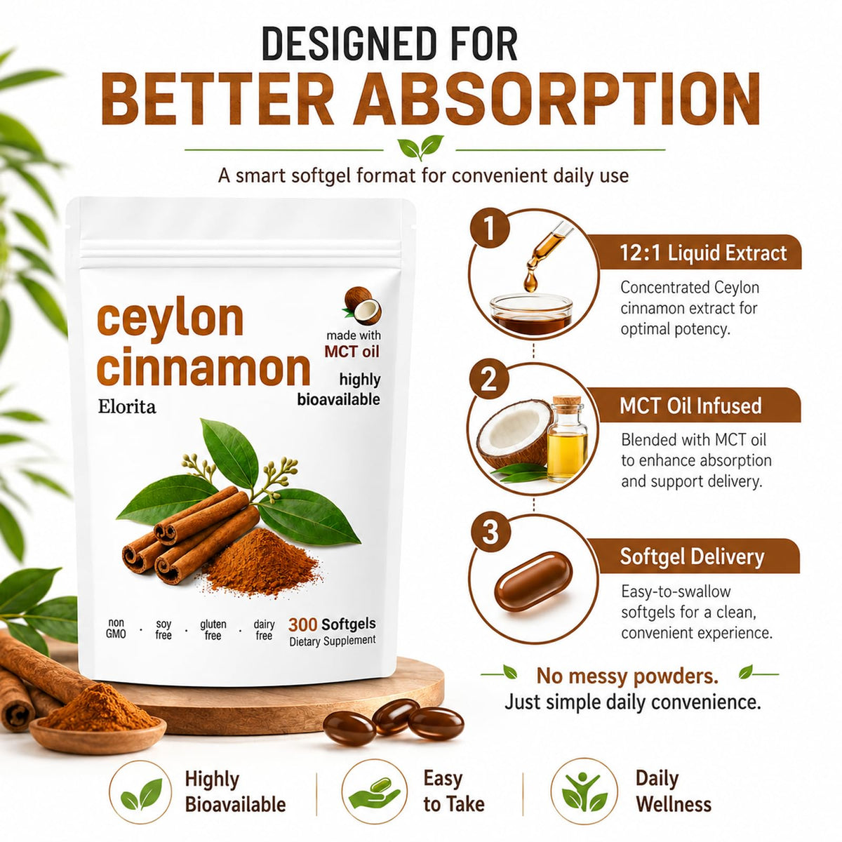 Ceylon cinnamon extract for blood sugar support