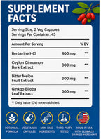 Ceylon cinnamon infused berberine capsules