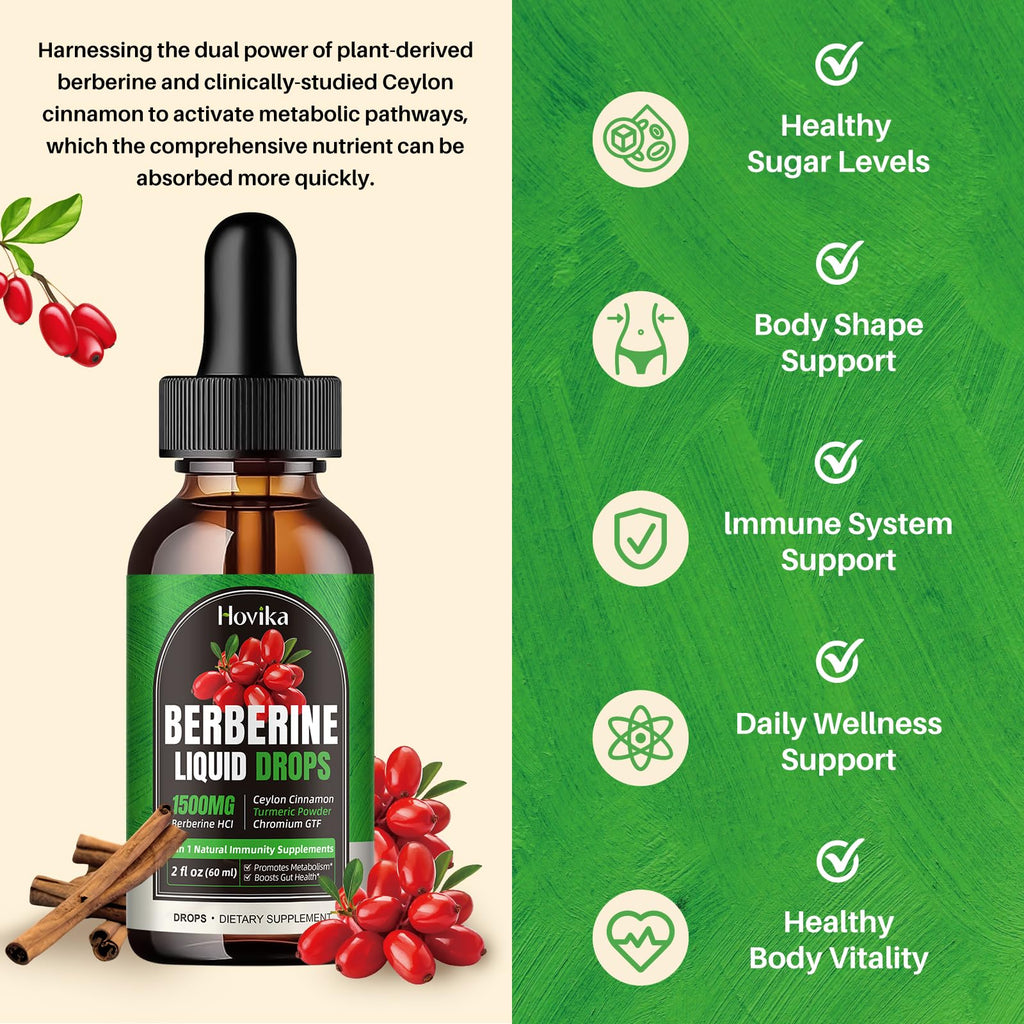 Ceylon cinnamon infused berberine drops
