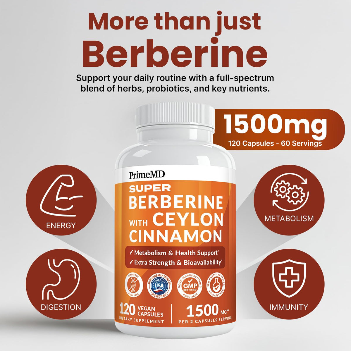 Ceylon cinnamon infused berberine