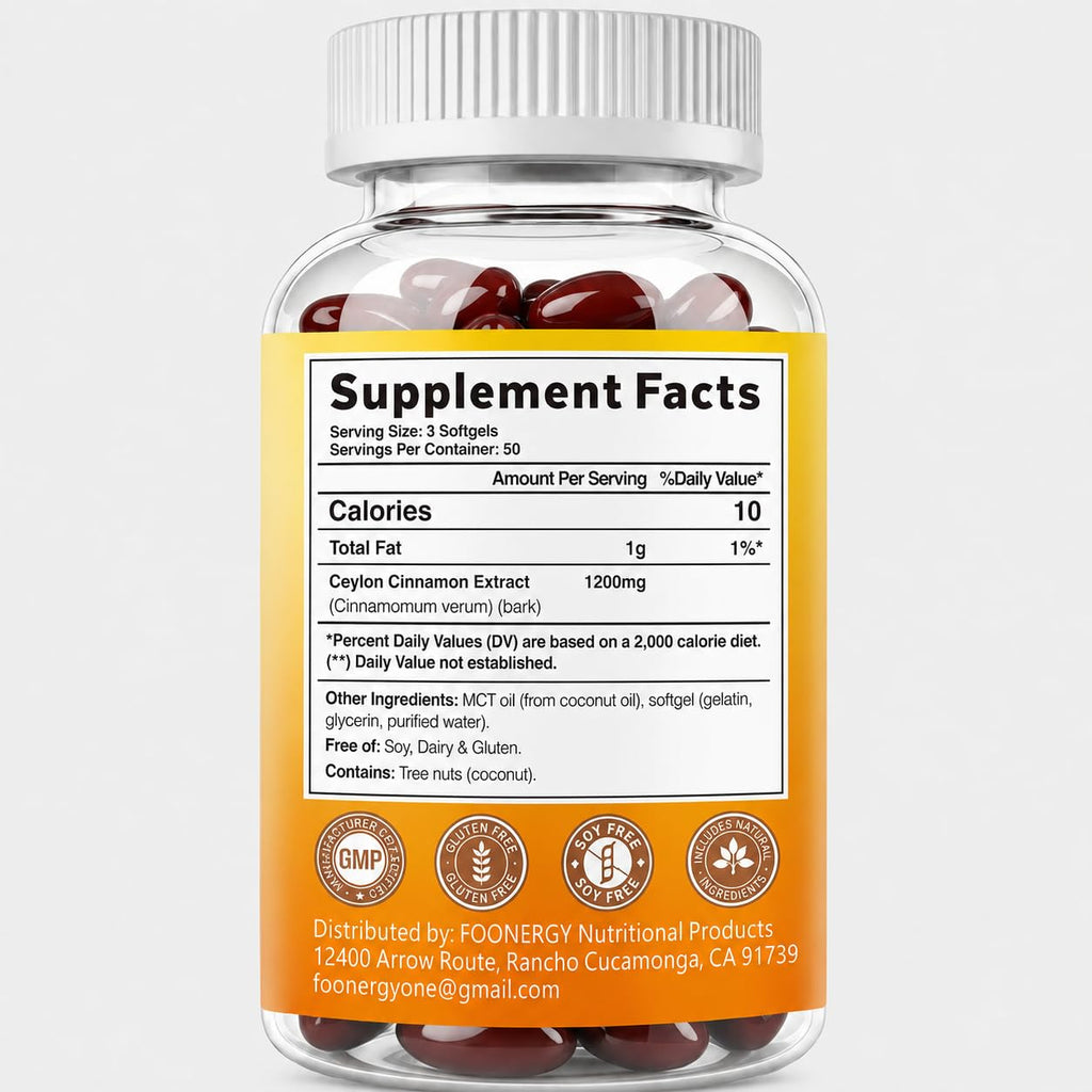 Ceylon cinnamon softgels for immune support