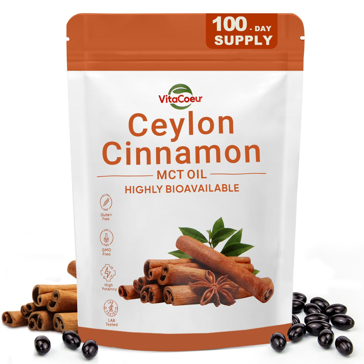Ceylon cinnamon softgels for wellness