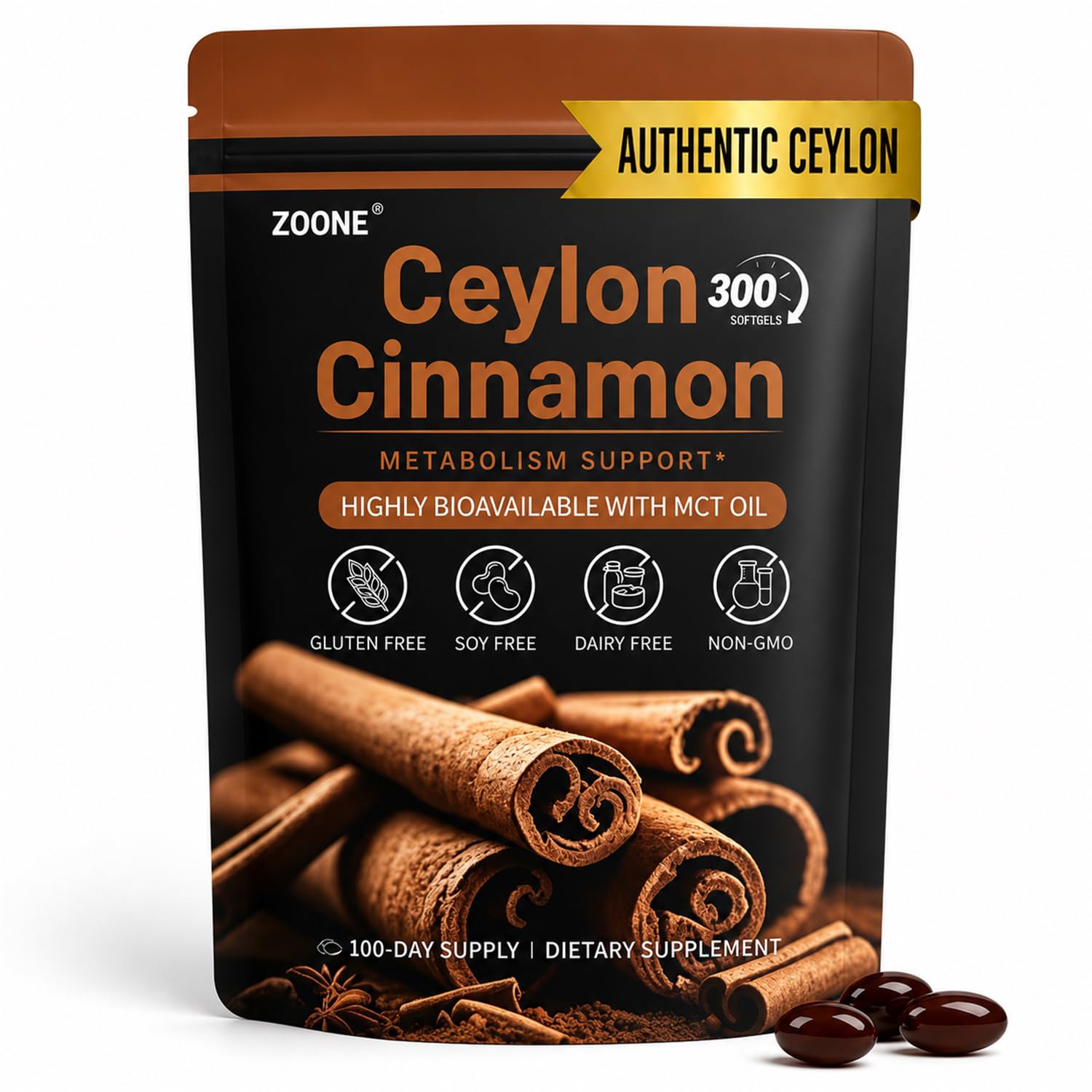 Ceylon cinnamon softgels for wellness