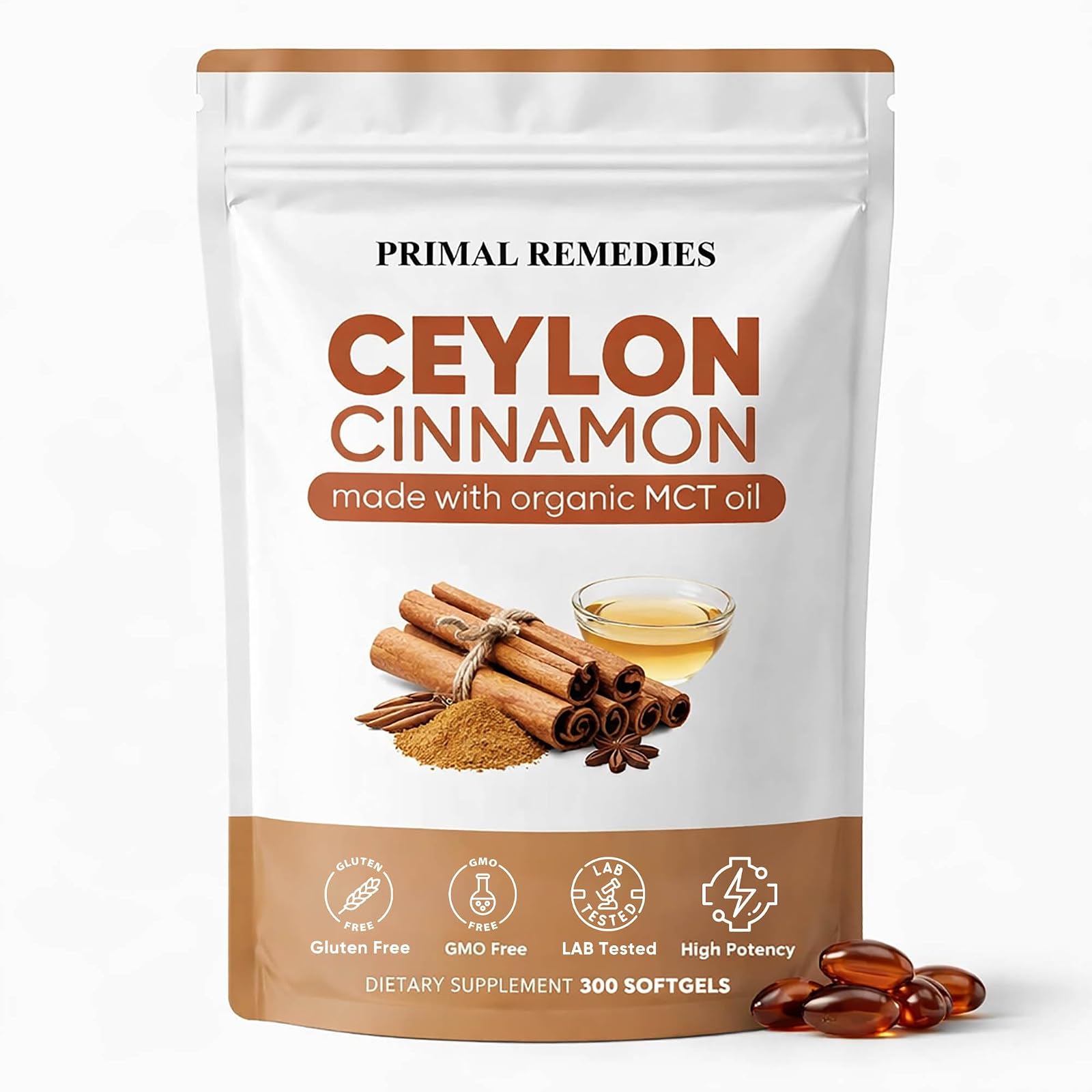 Ceylon cinnamon softgels for wellness