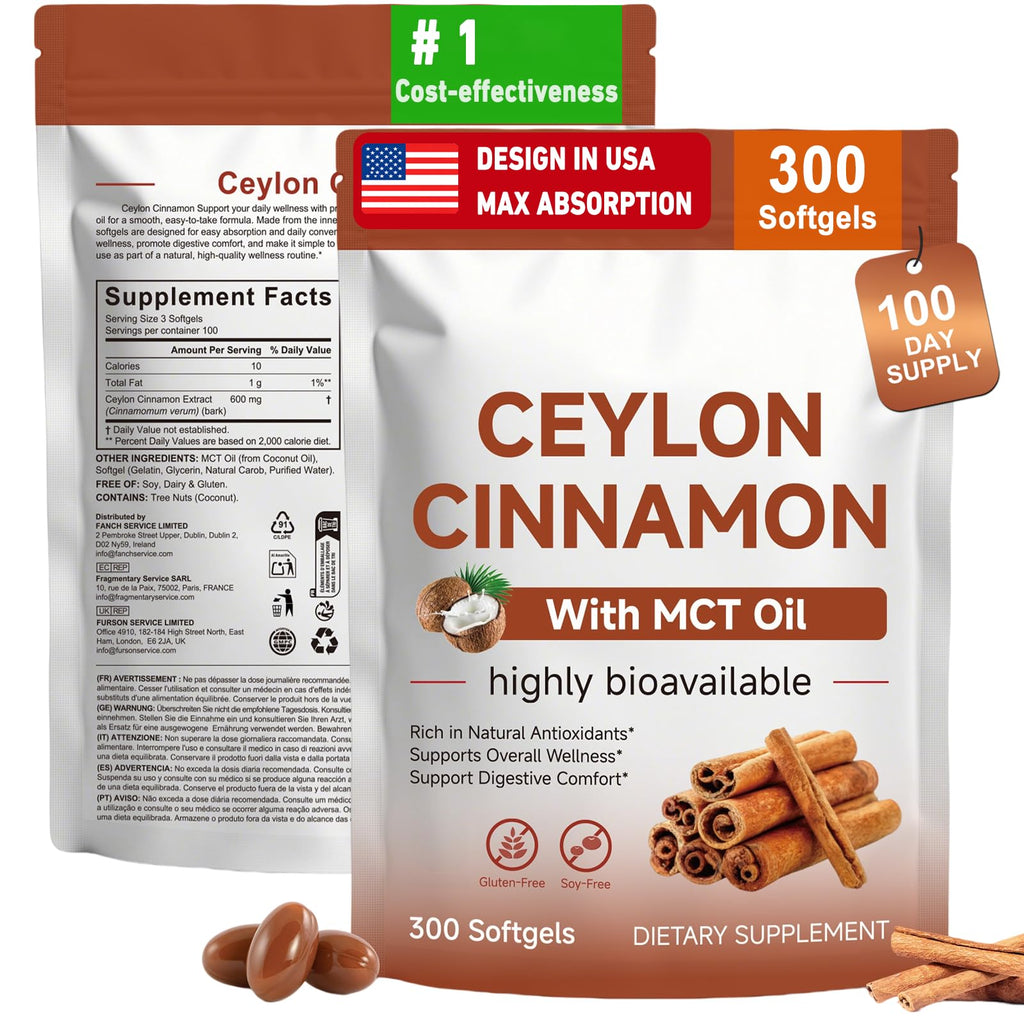 Ceylon cinnamon softgels with MCT oil